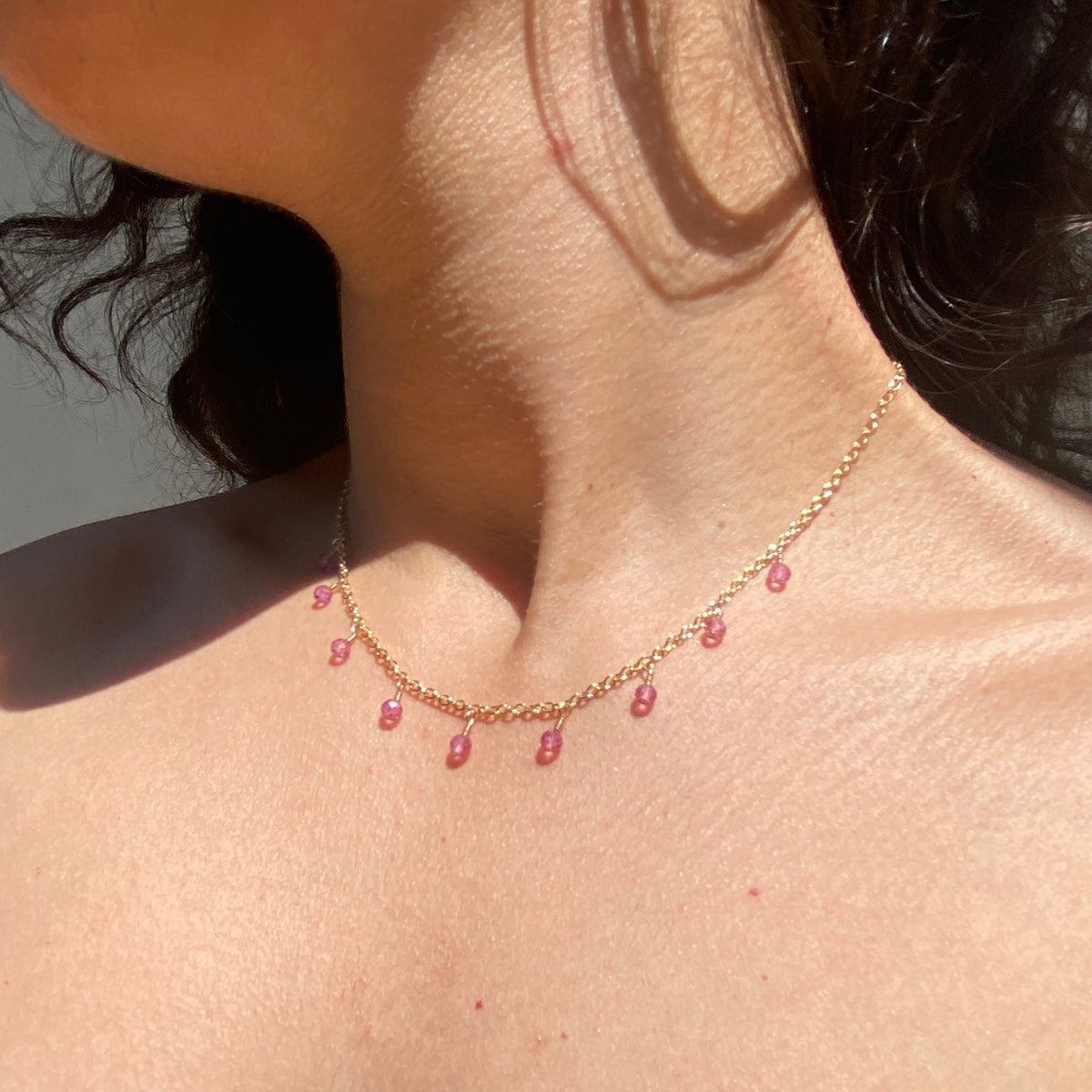 14k Gold Fill Barbie Choker – Red Tail