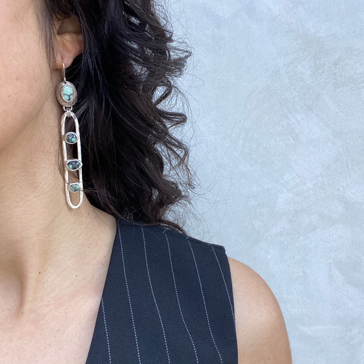Modern Cartouche Earrings – Red Tail
